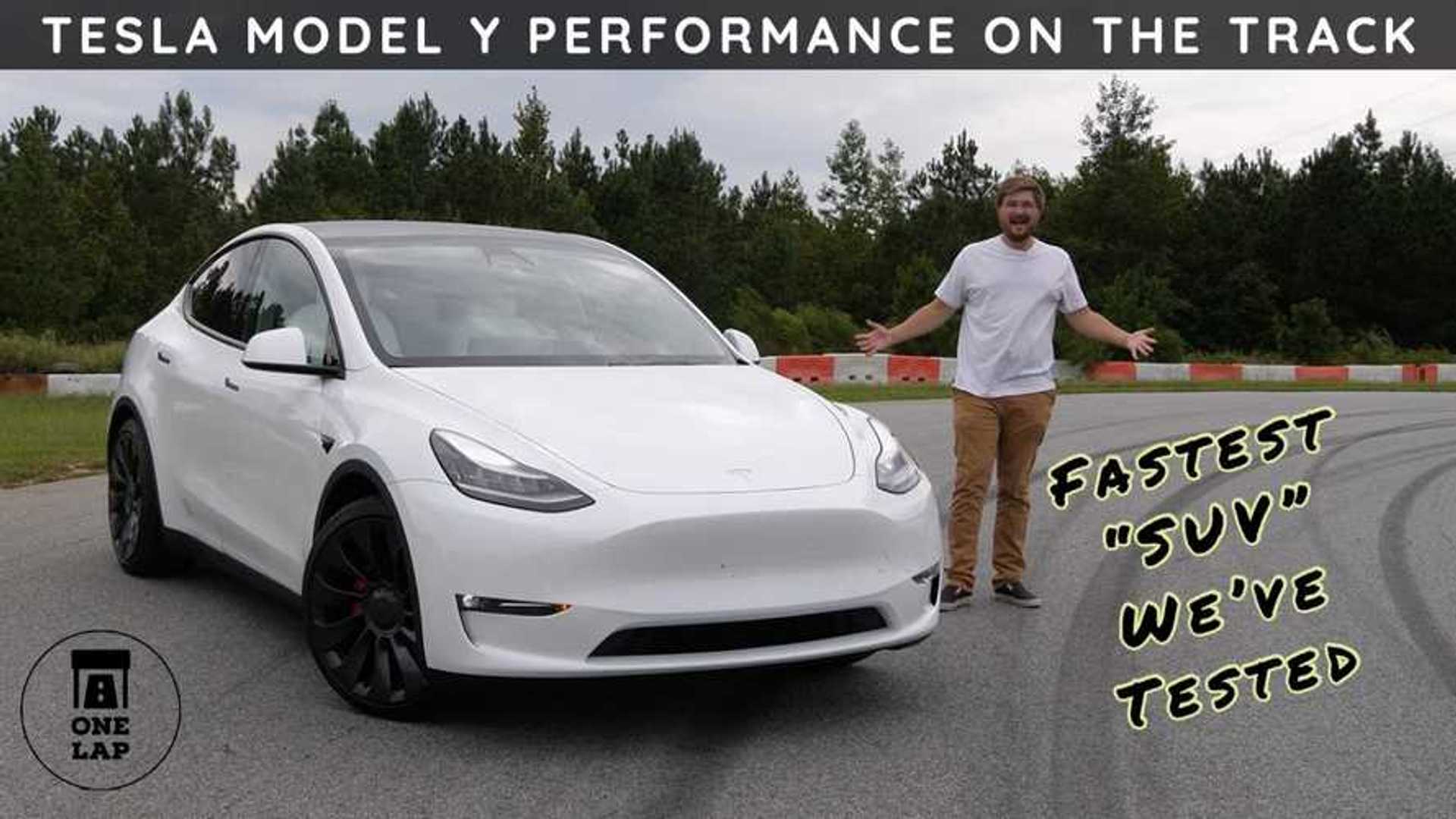 Tesla Model Y Performance Plows Through Its Paces In One Lap