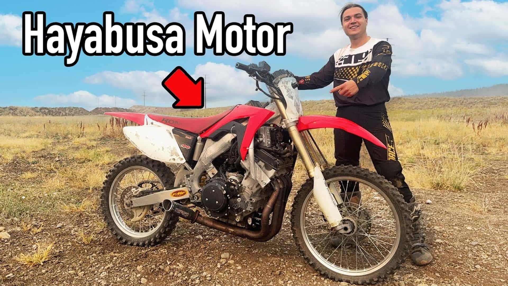 Sticking a Suzuki Hayabusa Engine in a Honda Dirtbike is a Great Idea ...