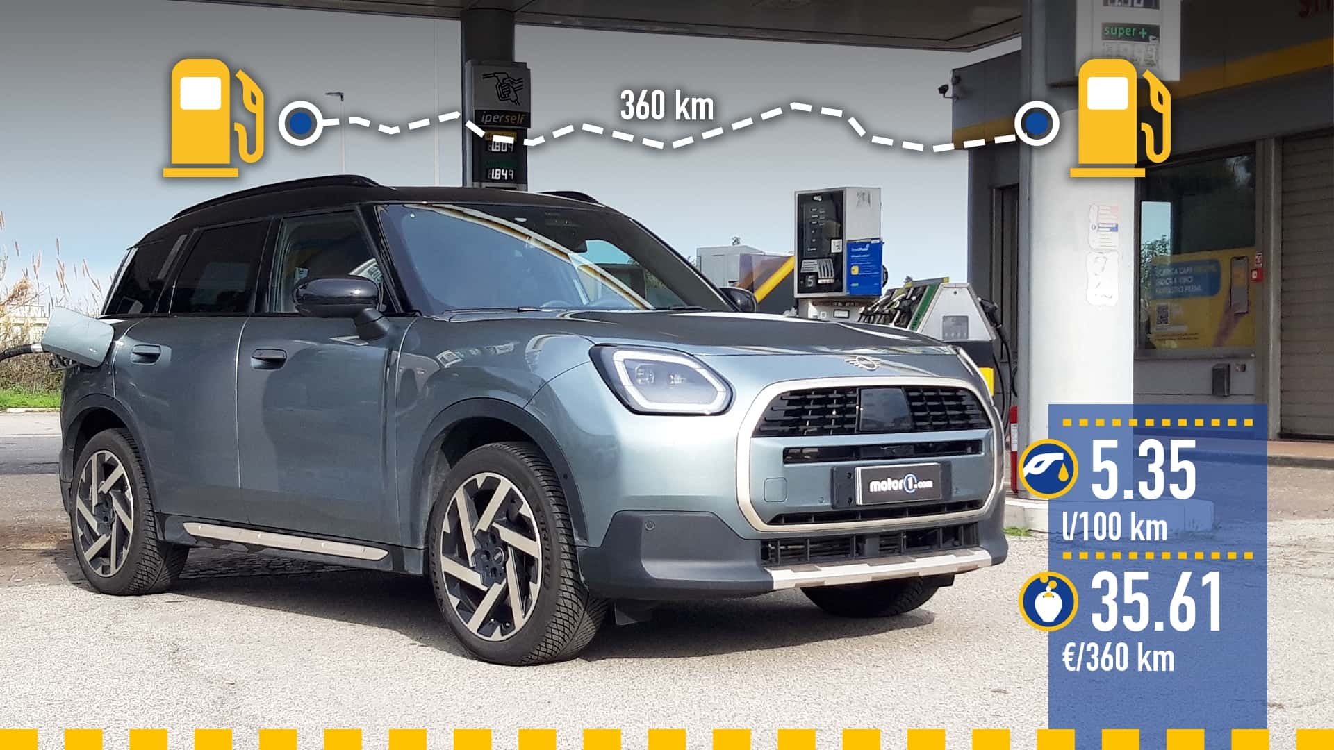 MINI Countryman benzina mild hybrid (2024), la prova dei consumi reali