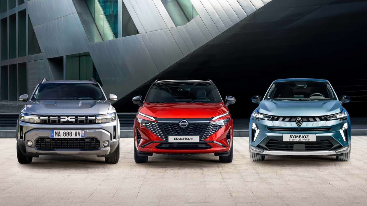 Renault Symbioz, Dacia Duster und Nissan Qashqai im Vergleich