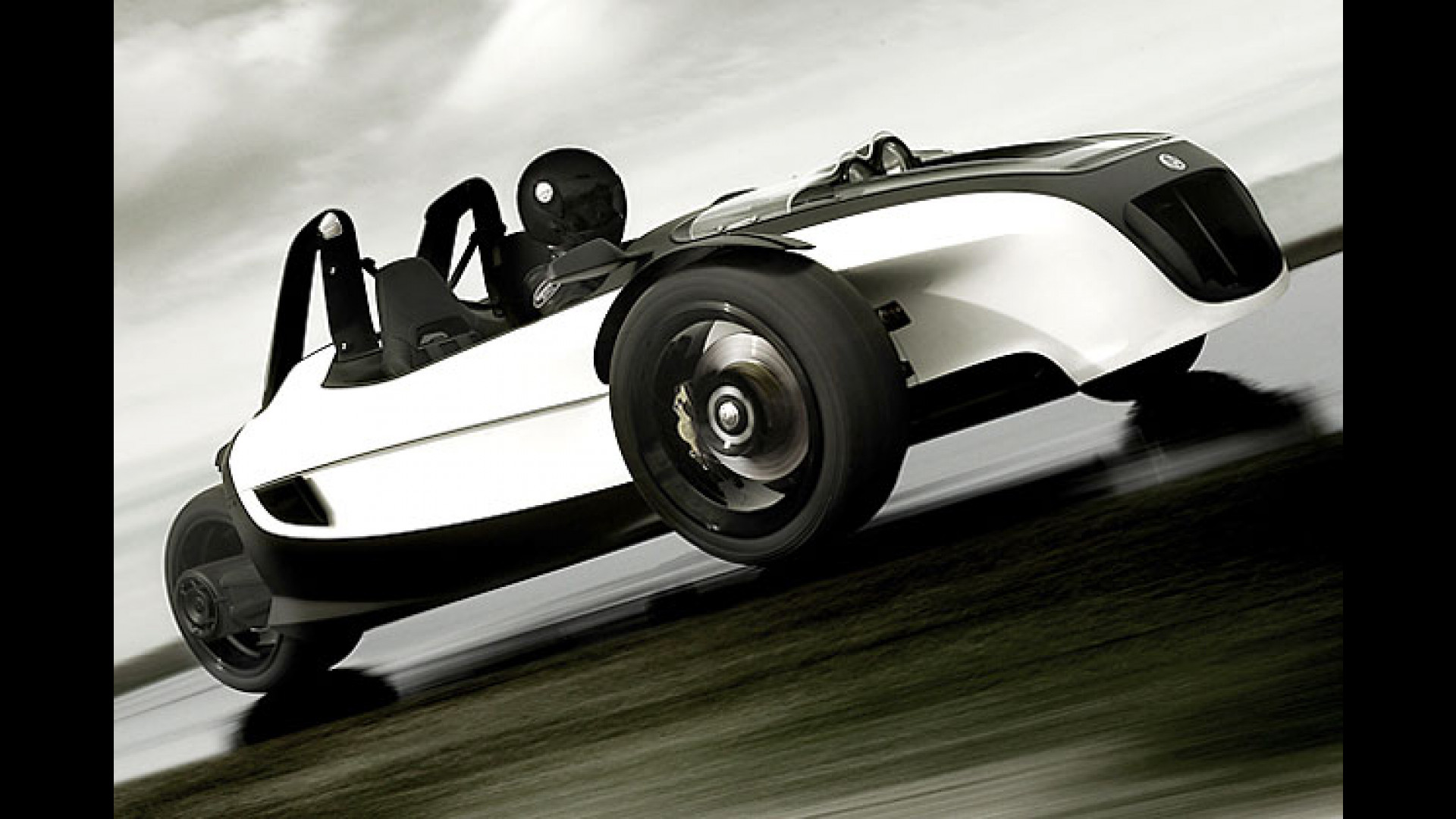 Dreiradstudie VW GX3: Schneller mit einem Rad weniger