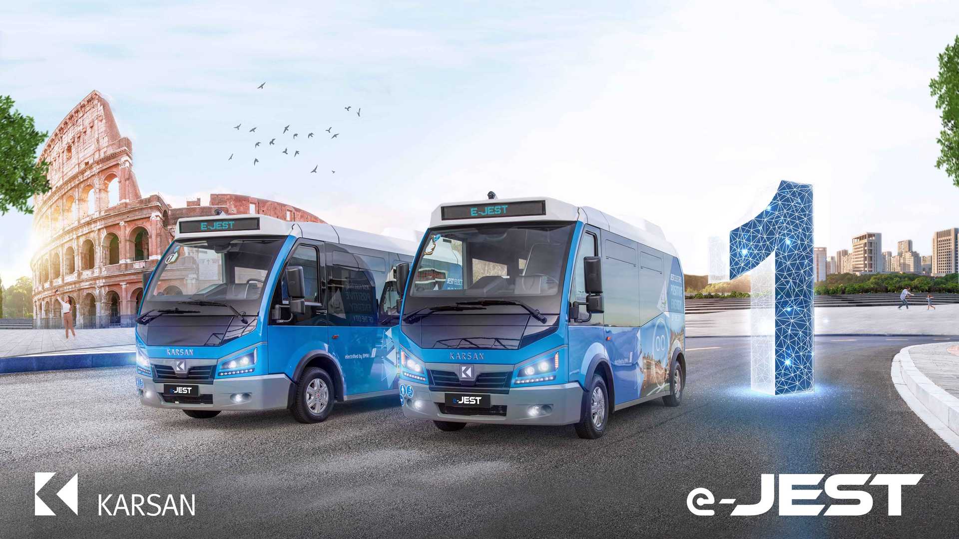 Avrupa’da satılan 4 elektrikli minibüsten biri Karsan e-JEST oldu!