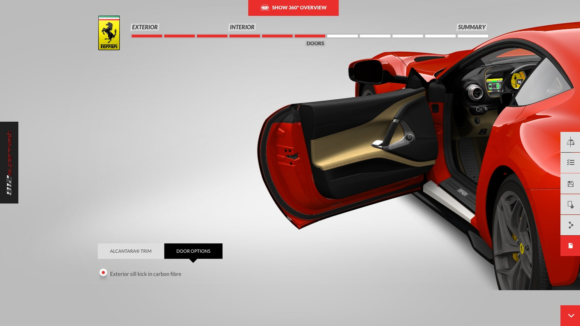 Configurez la Ferrari 812 Superfast de vos rêves