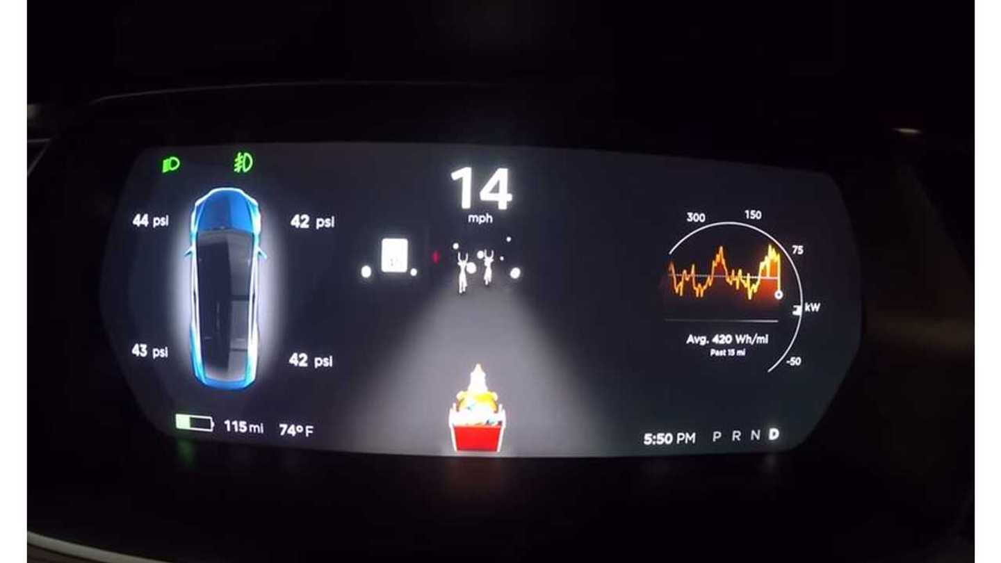 Latest Tesla Easter Egg Makes You Go Ho, Ho, Ho - Video