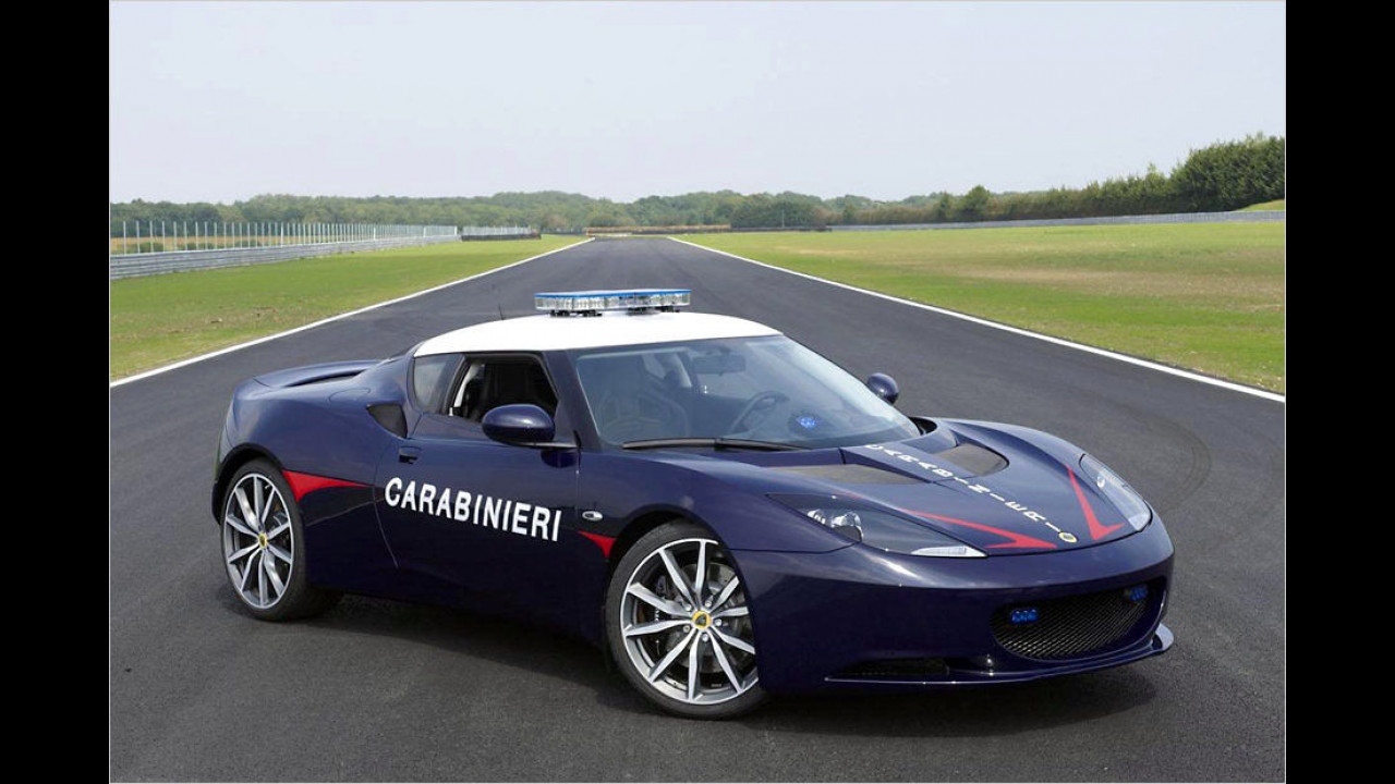 Polizeiautos von Bugatti, Ferrari, Lamborghini und Co.