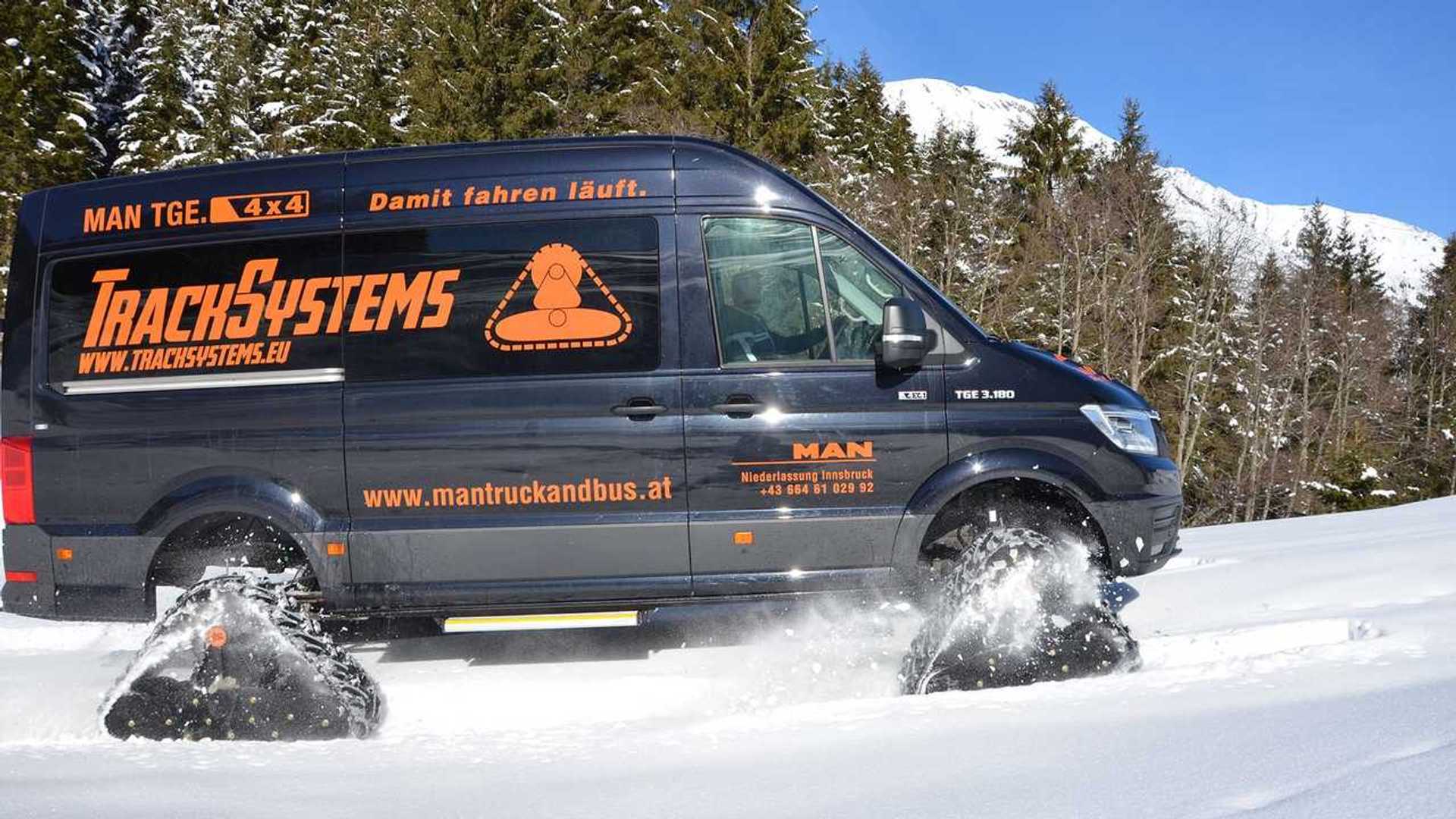 MAN TGE 3.180 4x4 Kombi: Reisen mit Raupen