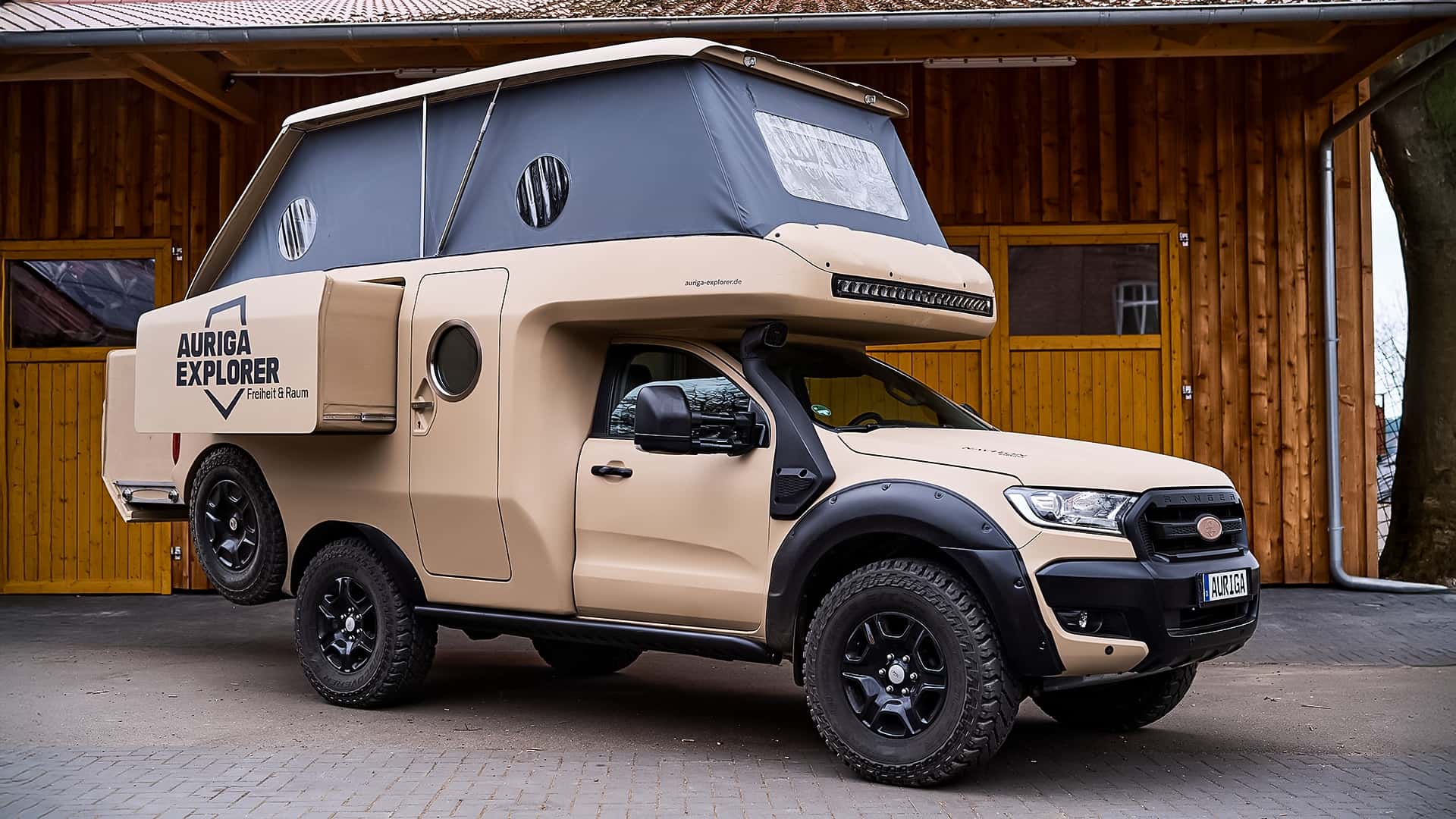 Auriga Explorer camper fuoristrada estremo su pick-up Ford Ranger