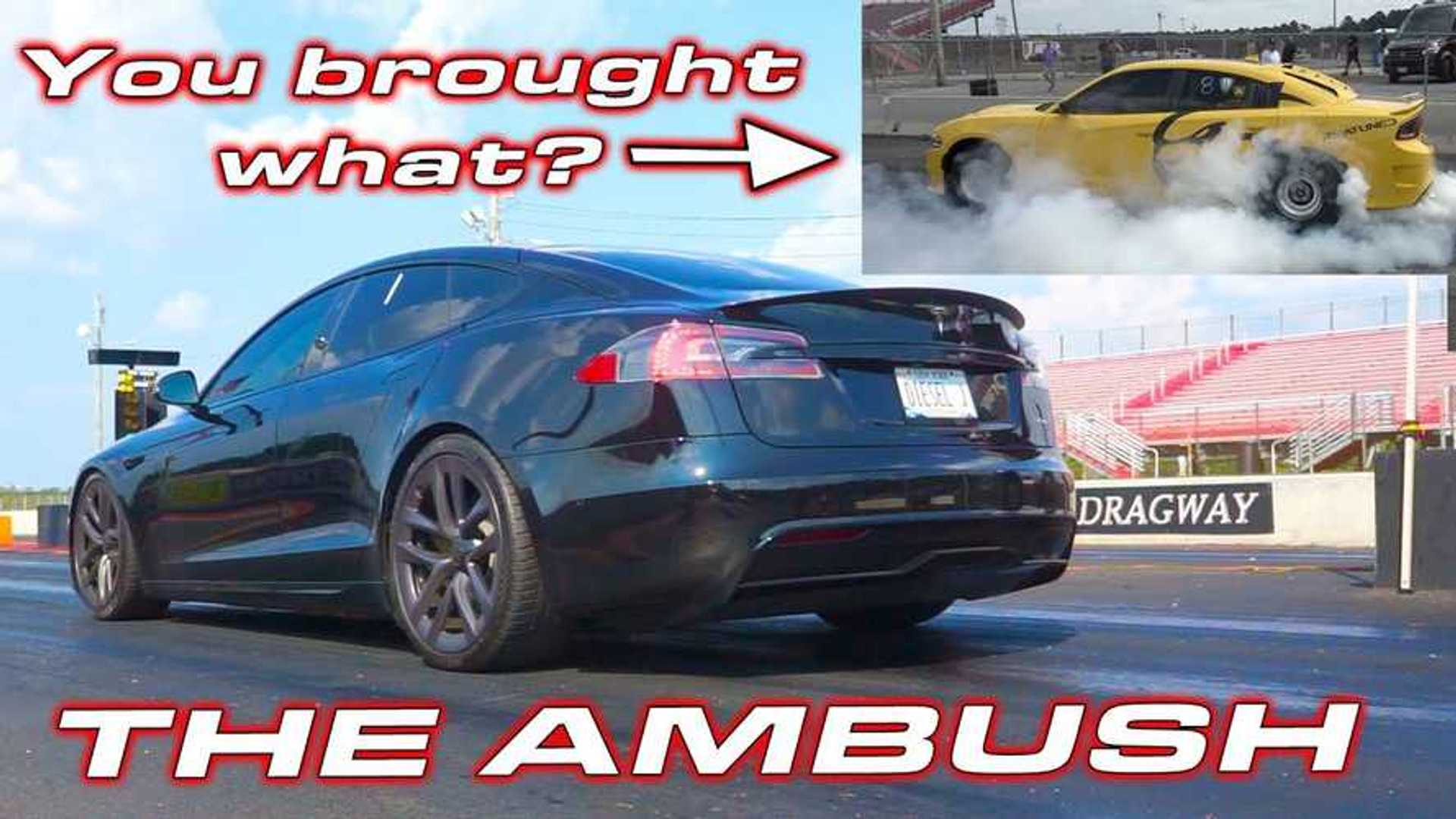 Watch Tesla Model S Plaid Do 1/4 Mile In Under 9.2s Without Seats