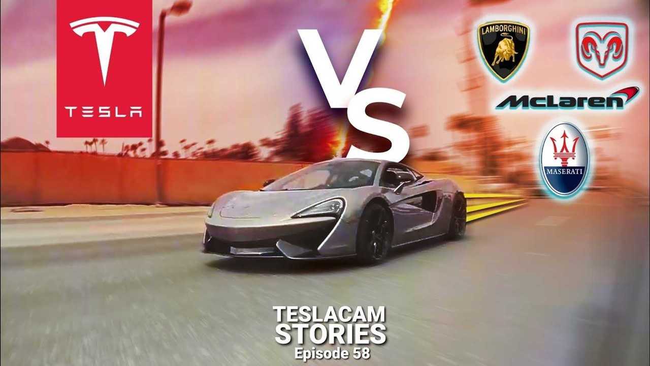 TeslaCam Captures Supercars Racing Teslas On Public Roads