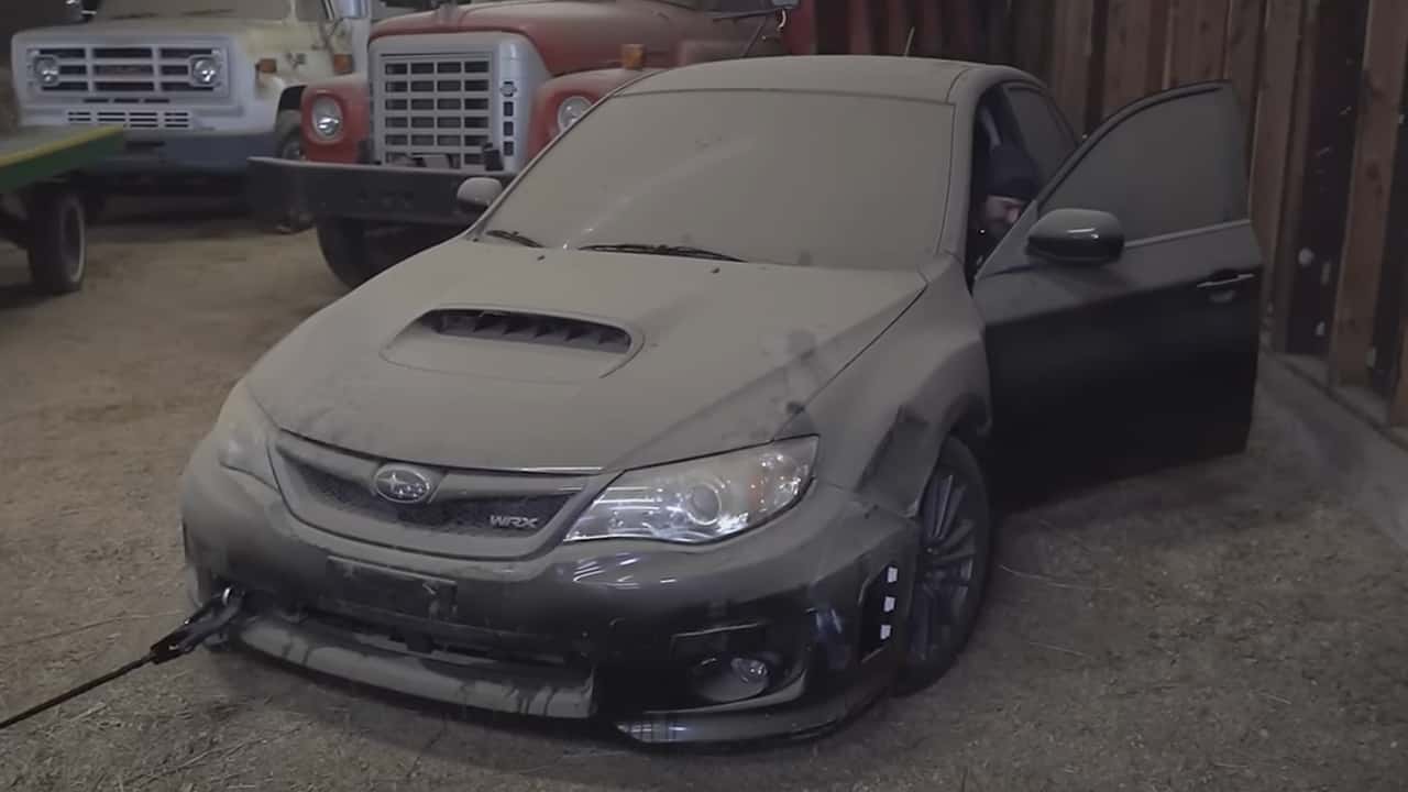 Watch This Filthy Subaru WRX Get Pulled From A Barn And Detailed Back ...