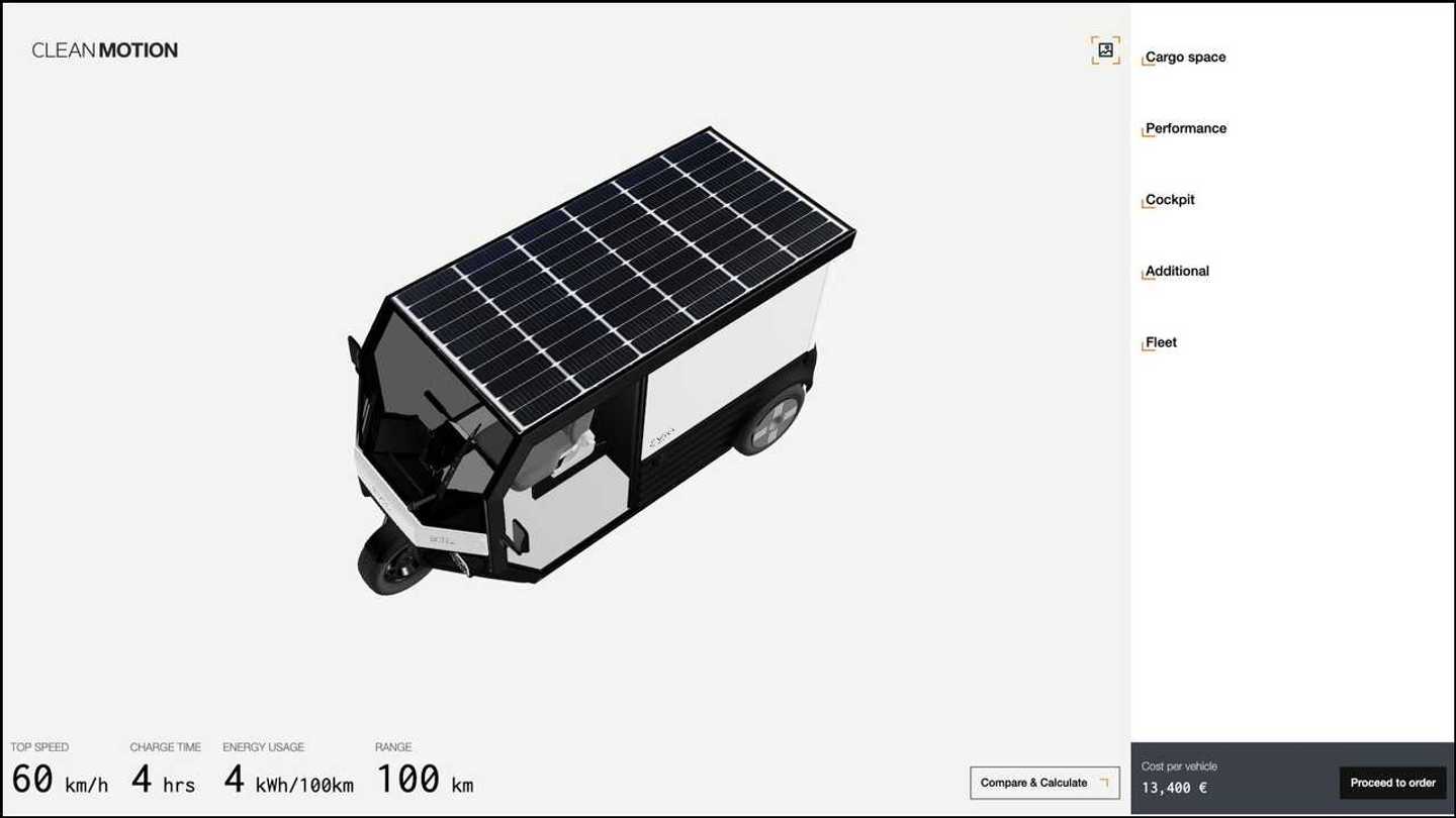 Clean Motion Evig: Elektro-Solar-Dreirad für den Lieferverkehr
