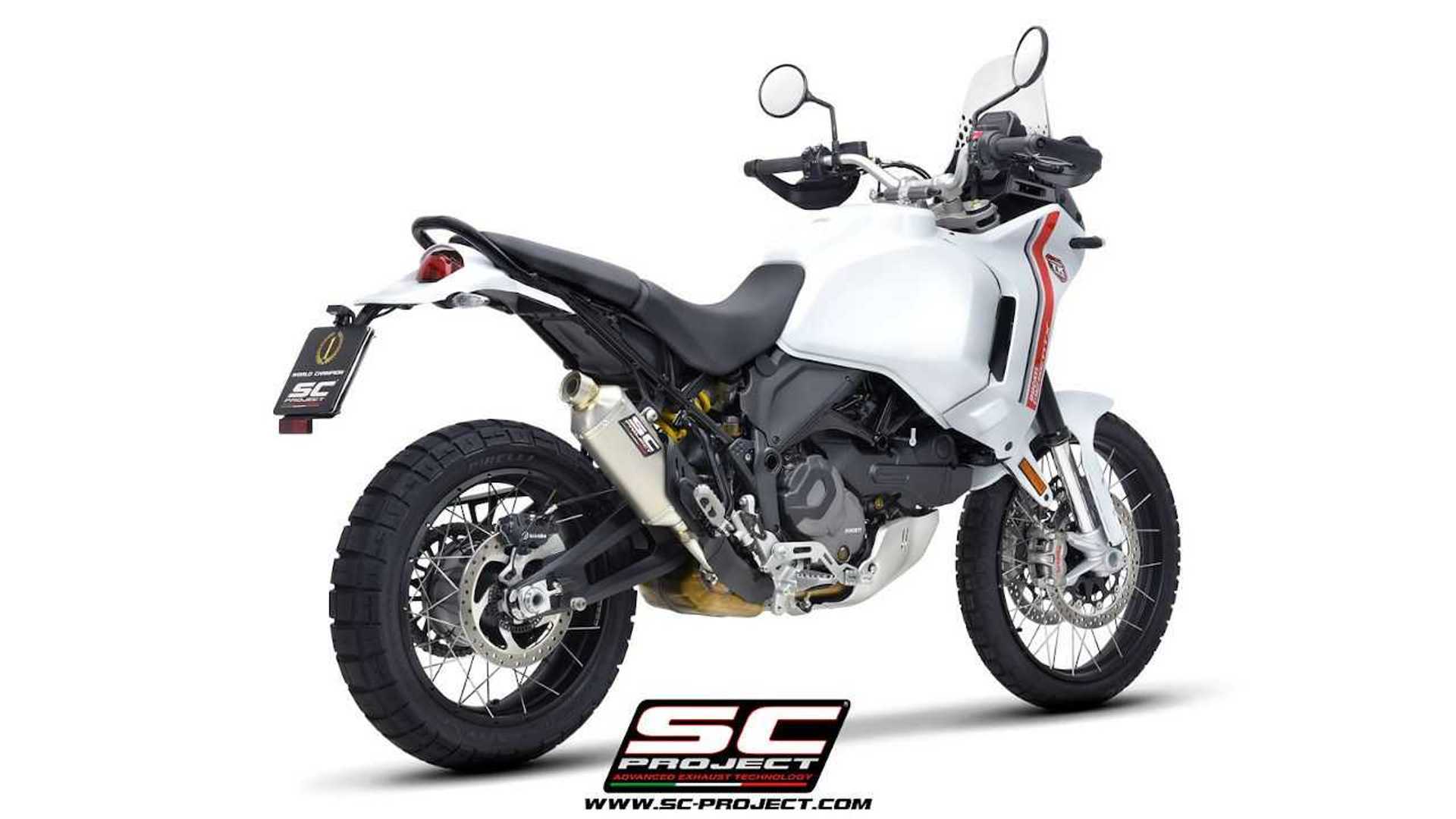 SC-Project Debuts Rally Raid Muffler For Ducati DesertX