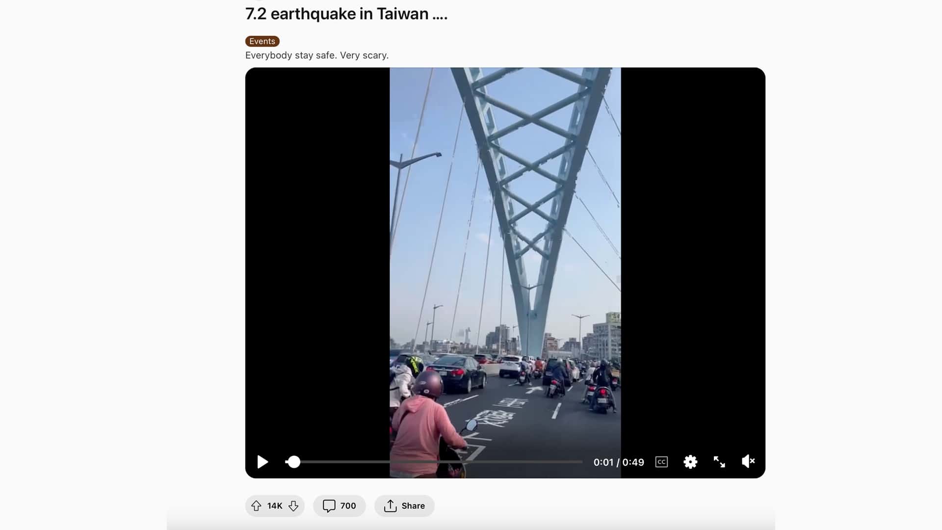 Here's What To Do If You're Riding a Motorcycle During an Earthquake