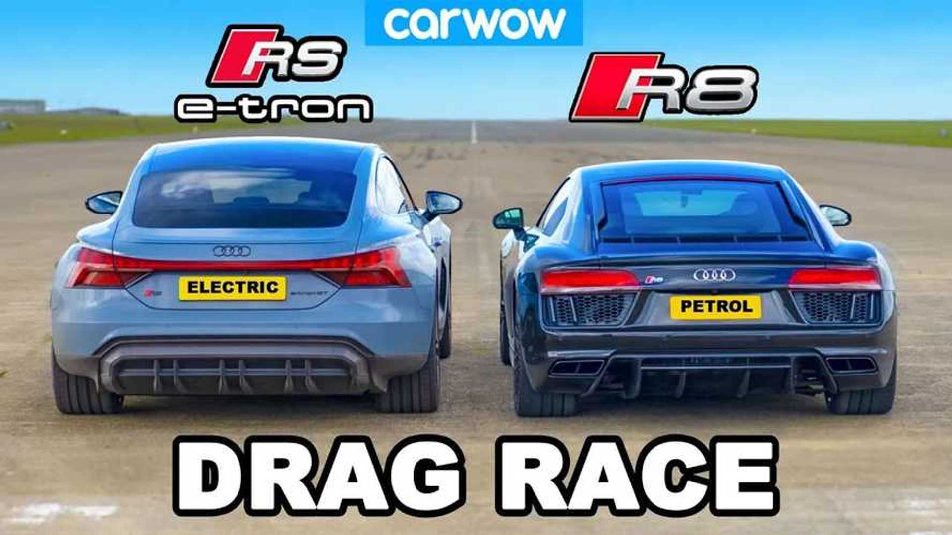 VIDEO - L'Audi RS e-tron GT domine l'Audi R8