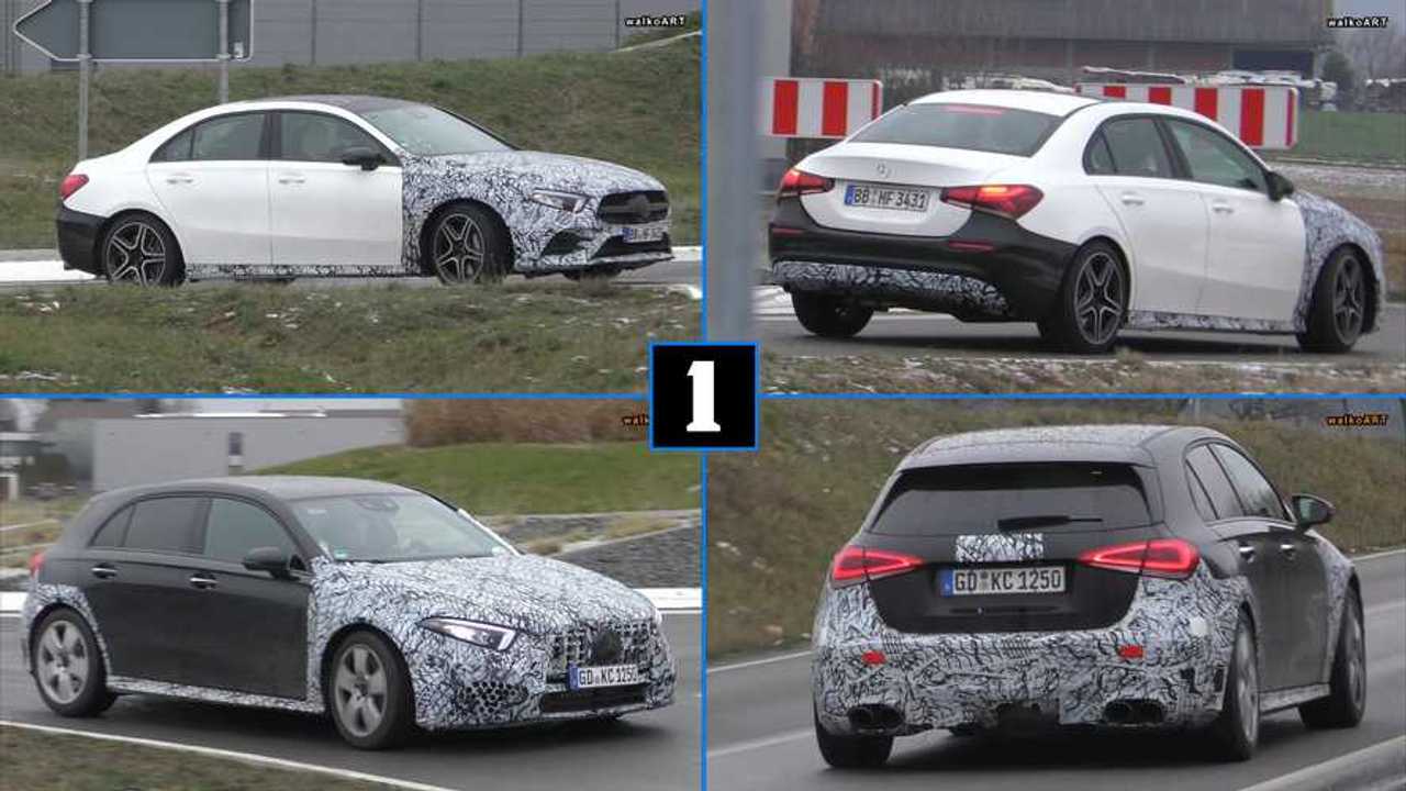 Mercedes-AMG A35 Saloon and A45 Hatchback seen in traffic