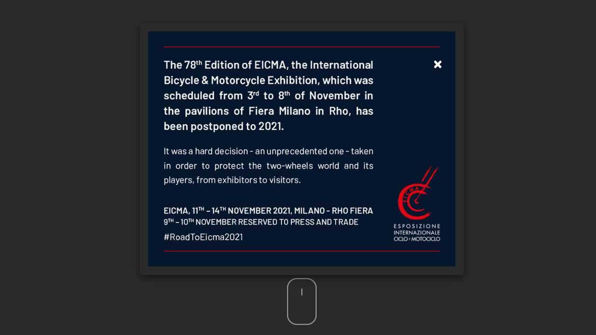 EICMA 2020 Is Now Officially Canceled; Will Resume In 2021