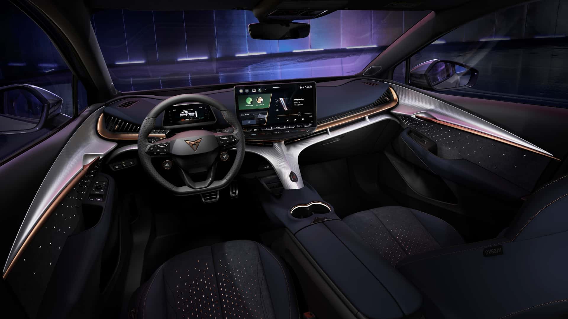 Cupra Tavascan, l'intérieur et le coffre du SUV espagnol