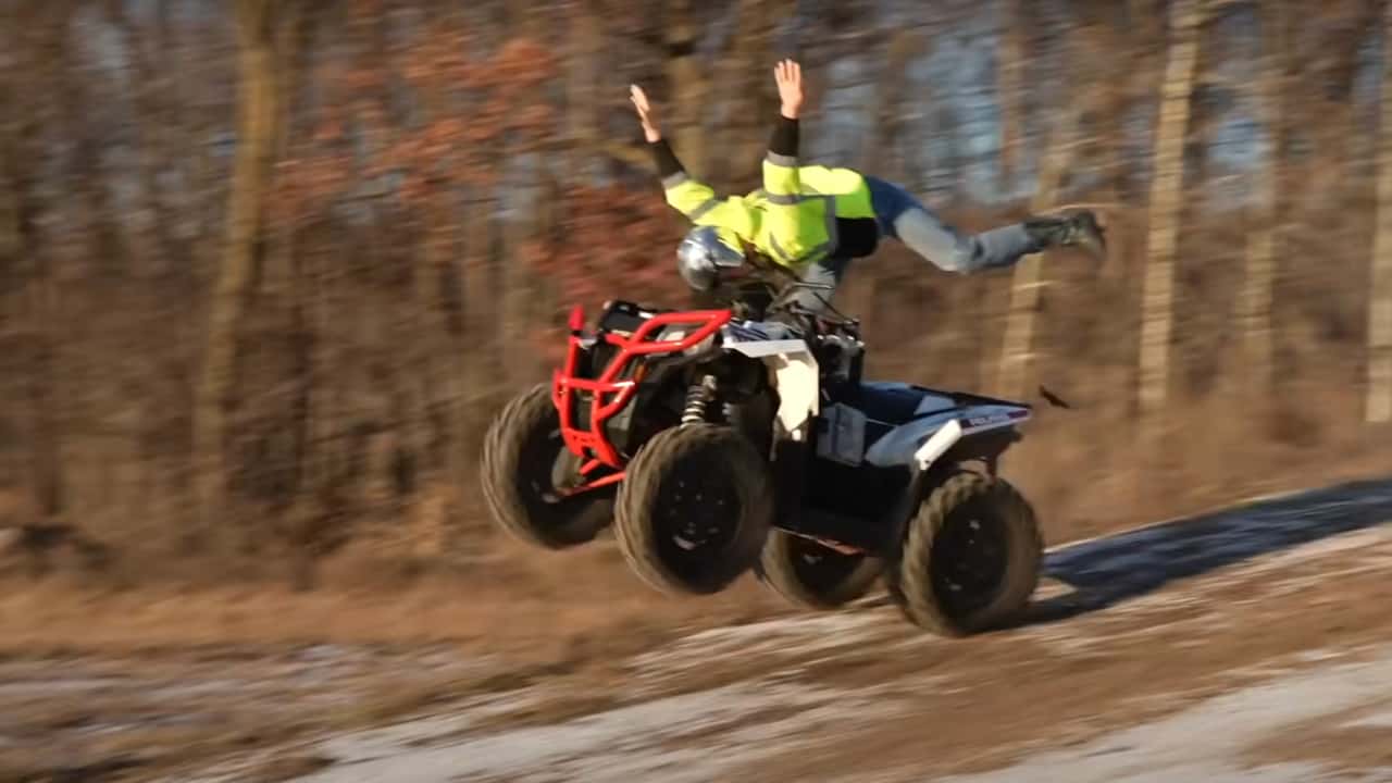 Watch This Crazy Full-Size Remote-Controlled ATV Fling a Dummy Into the Air