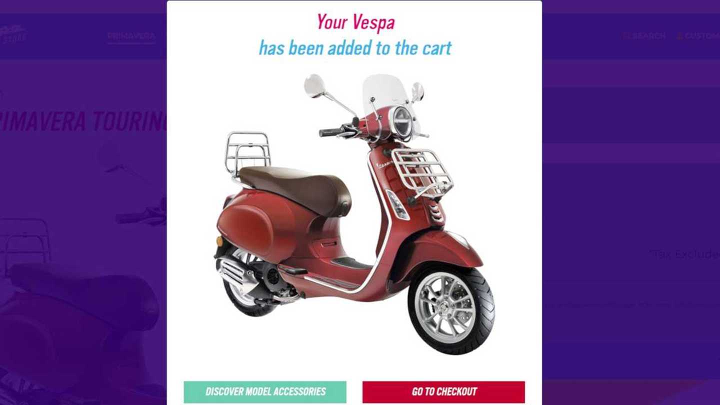 You Can Now Buy Any New Vespa Scooter Online
