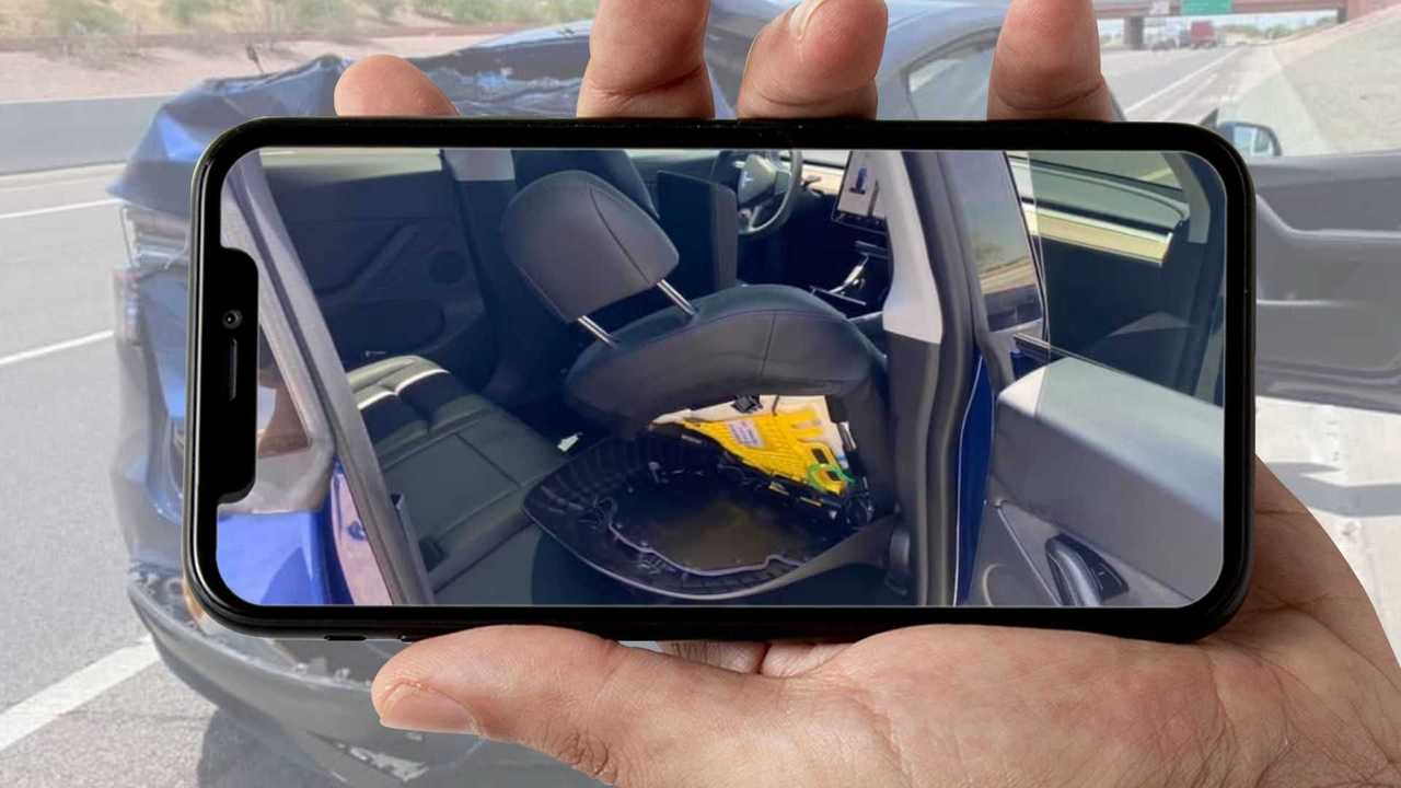 Tesla Model Y Rear Crash Shows Concerning Front Seat Damage
