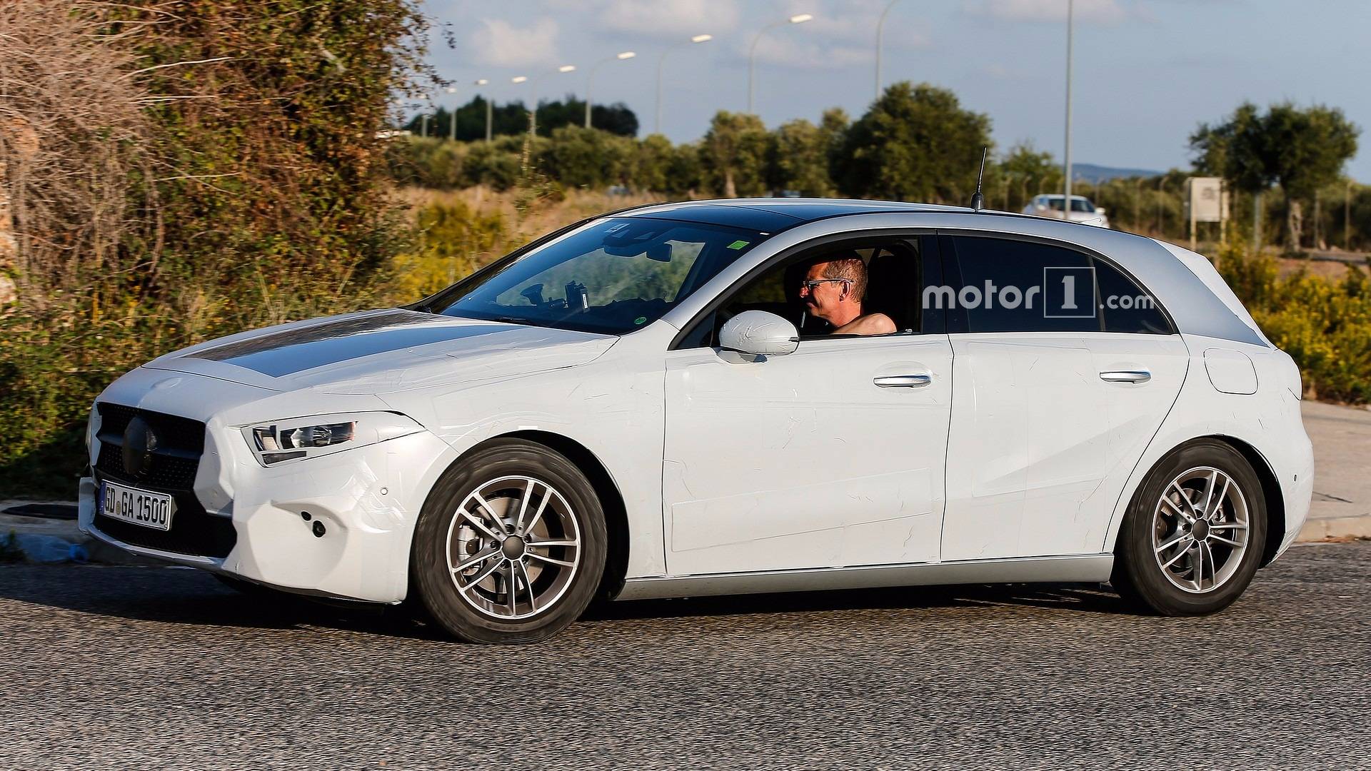 New Mercedes A-Class A45, saloon and new B-Class spied testing