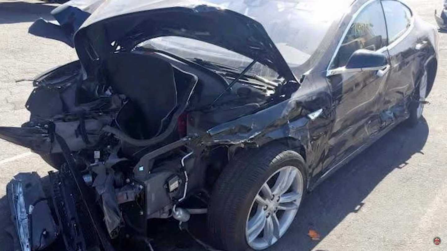 See This Heavily Damaged Tesla Model S Get A Shocking Repair Job