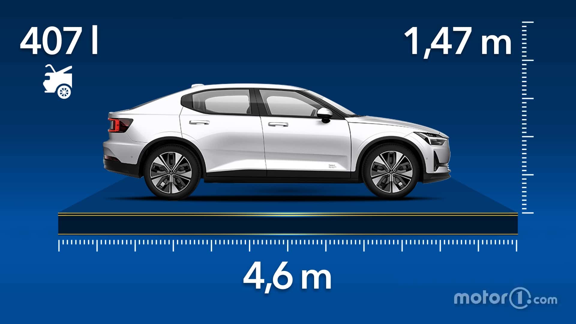Polestar 2 (2024): Dimensions and boot space of the electric saloon