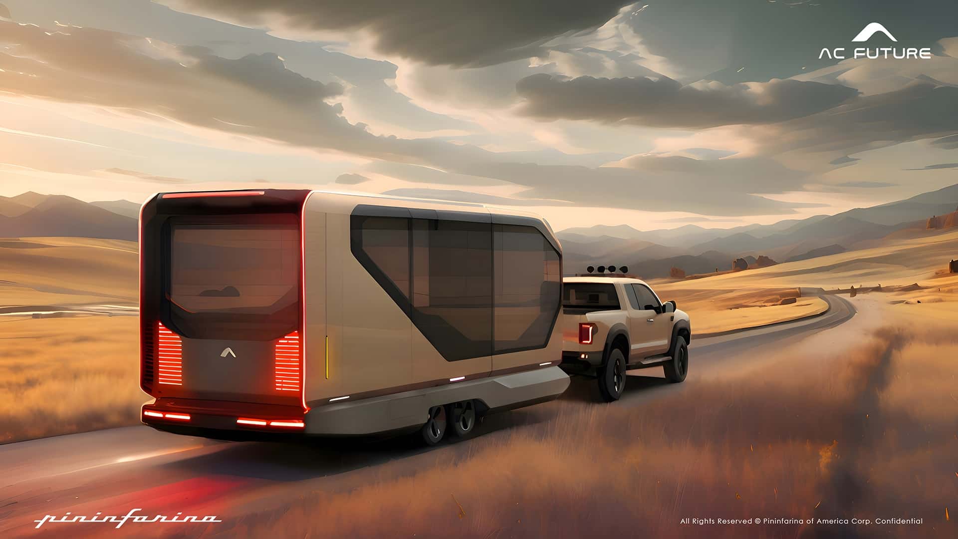 Pininfarina al CES 2025 con il super caravan di AC Future