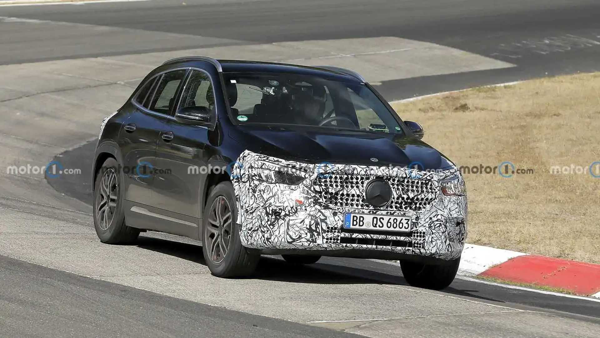 Mercedes GLA-Class Facelift Spied Lapping The Nurburgring