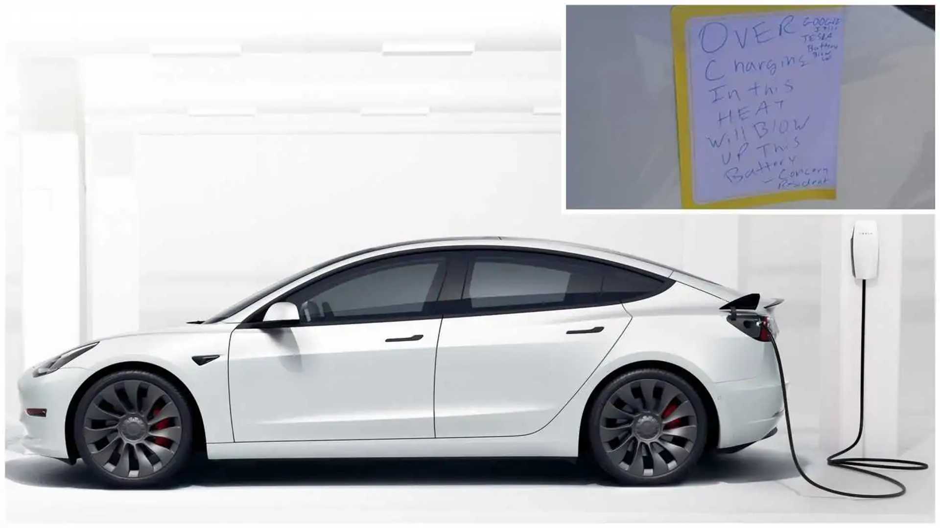"Concerned Resident" Unplugs Tesla Model 3 Over Fire Fears