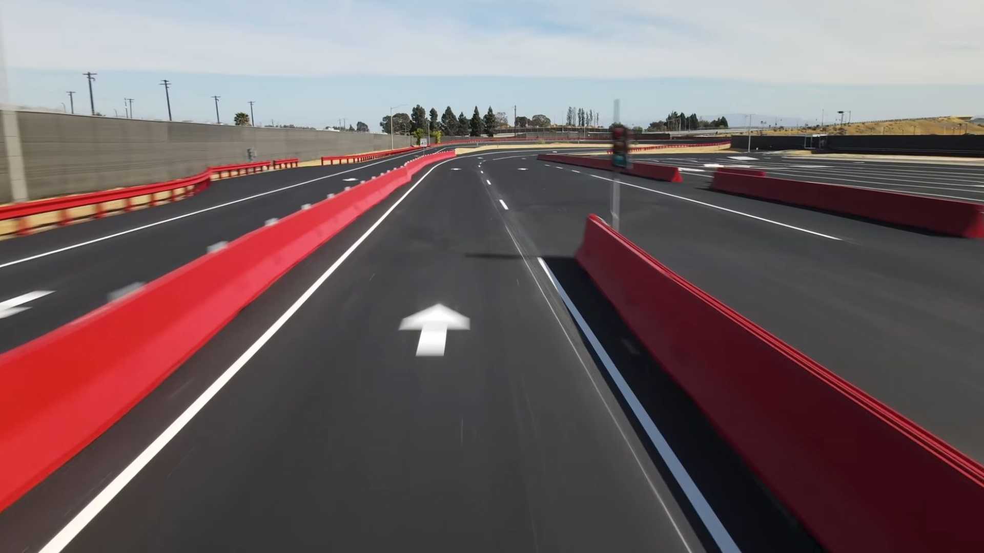 See Flyover Of Tesla's Refreshed Fremont Test Track