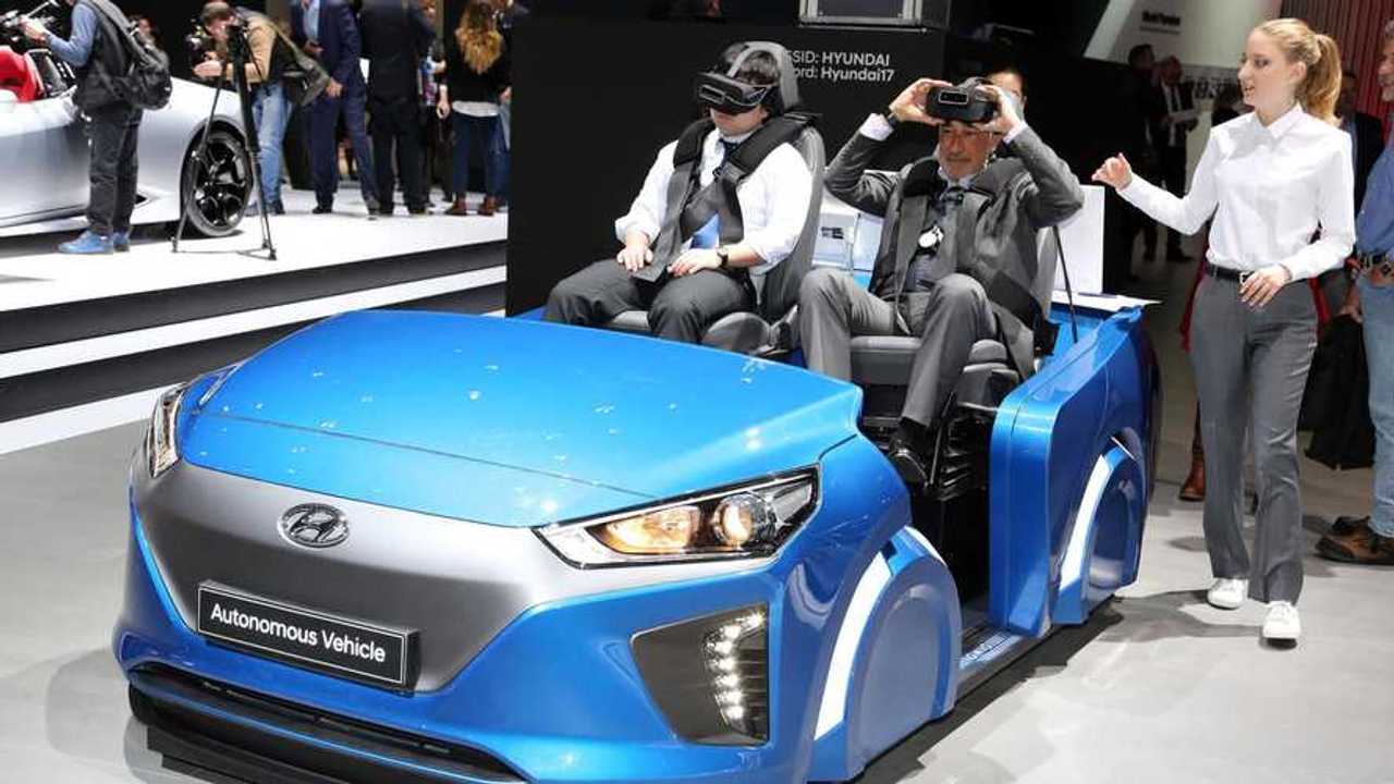 Hyundai IONIQ Autonomous Car & IONIQ VR Simulator On Display In Geneva