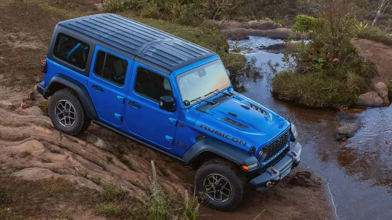 Jeep Wrangler Azul Personalizado