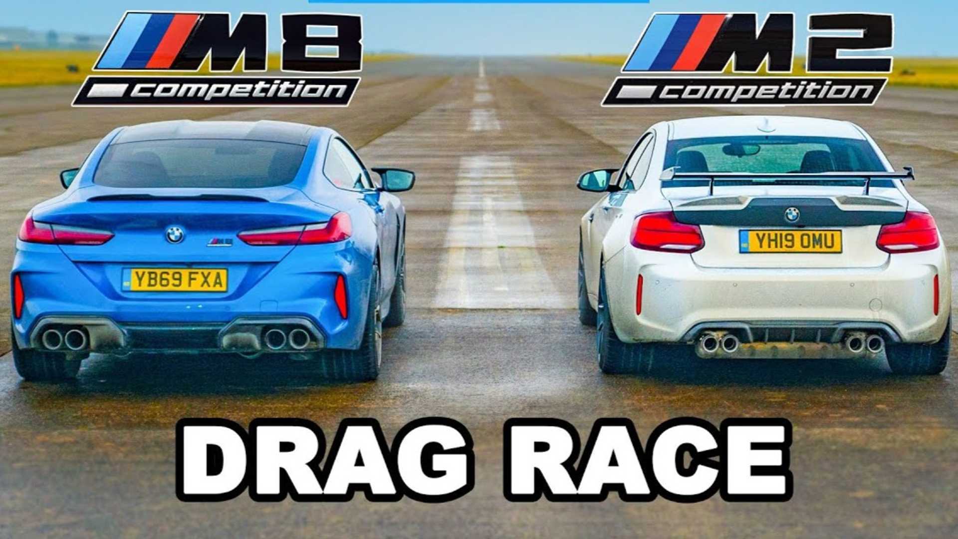 BMW M2 ile M8'in drag yarışını izleyin