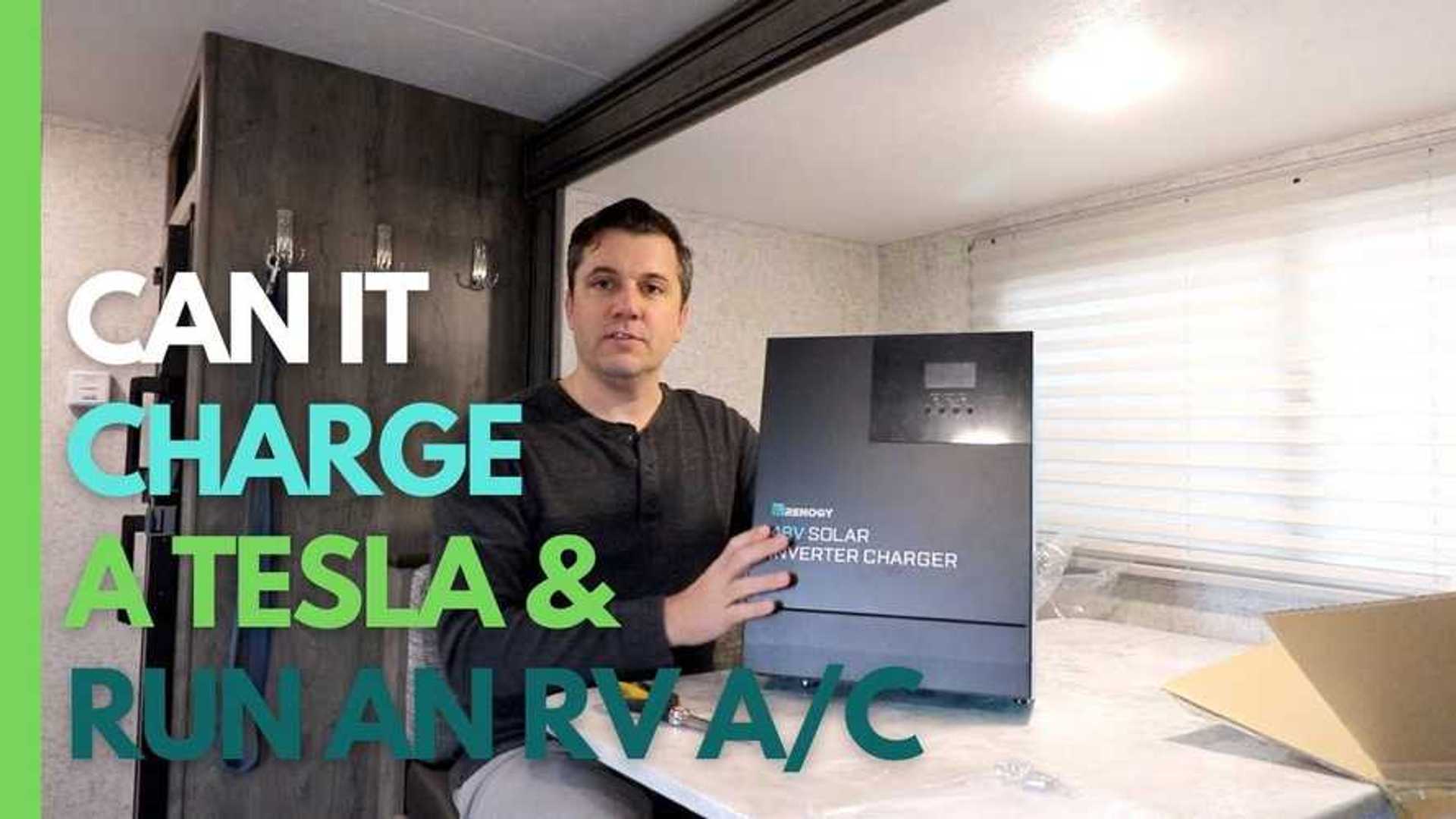 Charging A Tesla Model X With An All-In-One Solar Inverter Charger