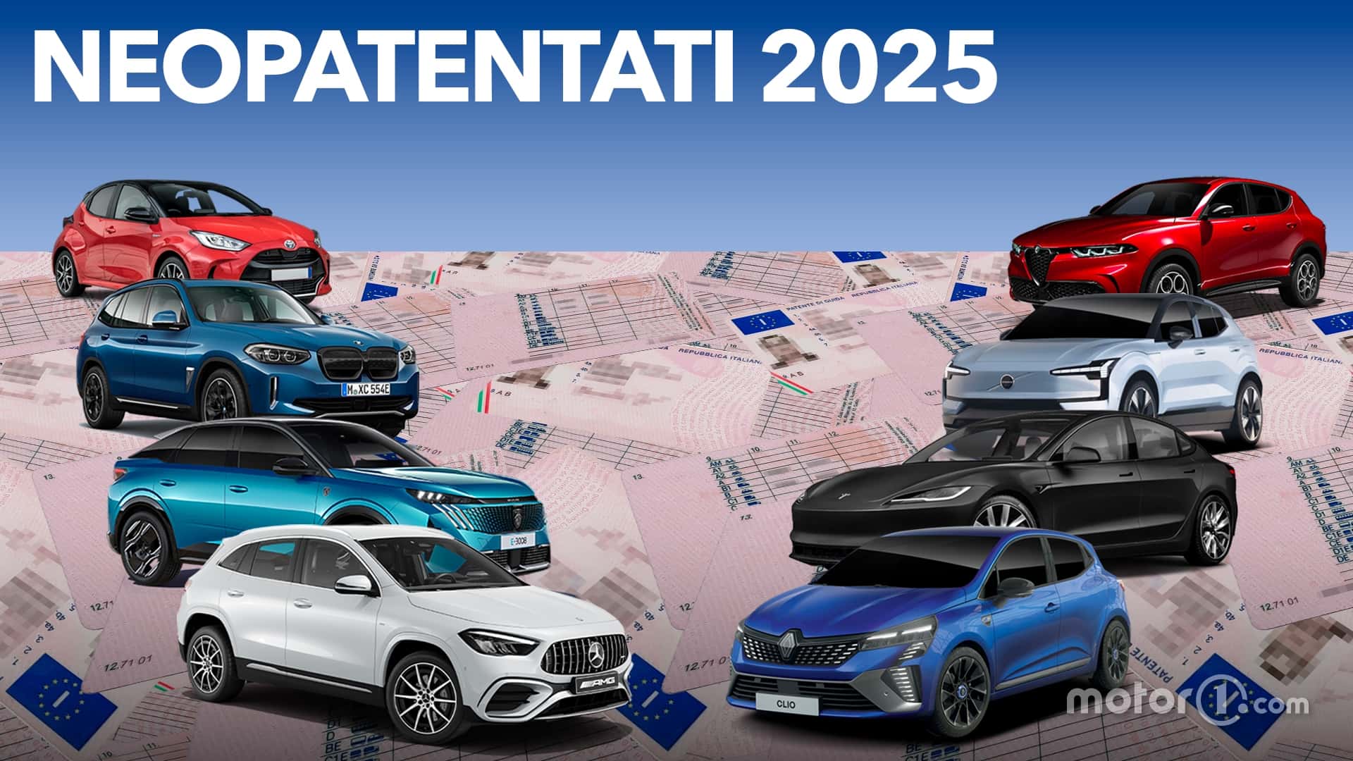 Auto neopatentati 2025: lista, modelli, potenza