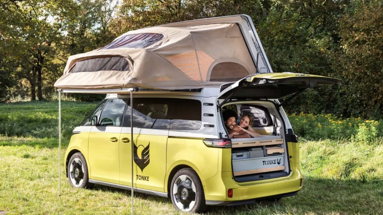 Tonke converts the VW ID. Buzz into a 5-passenger electric camper van