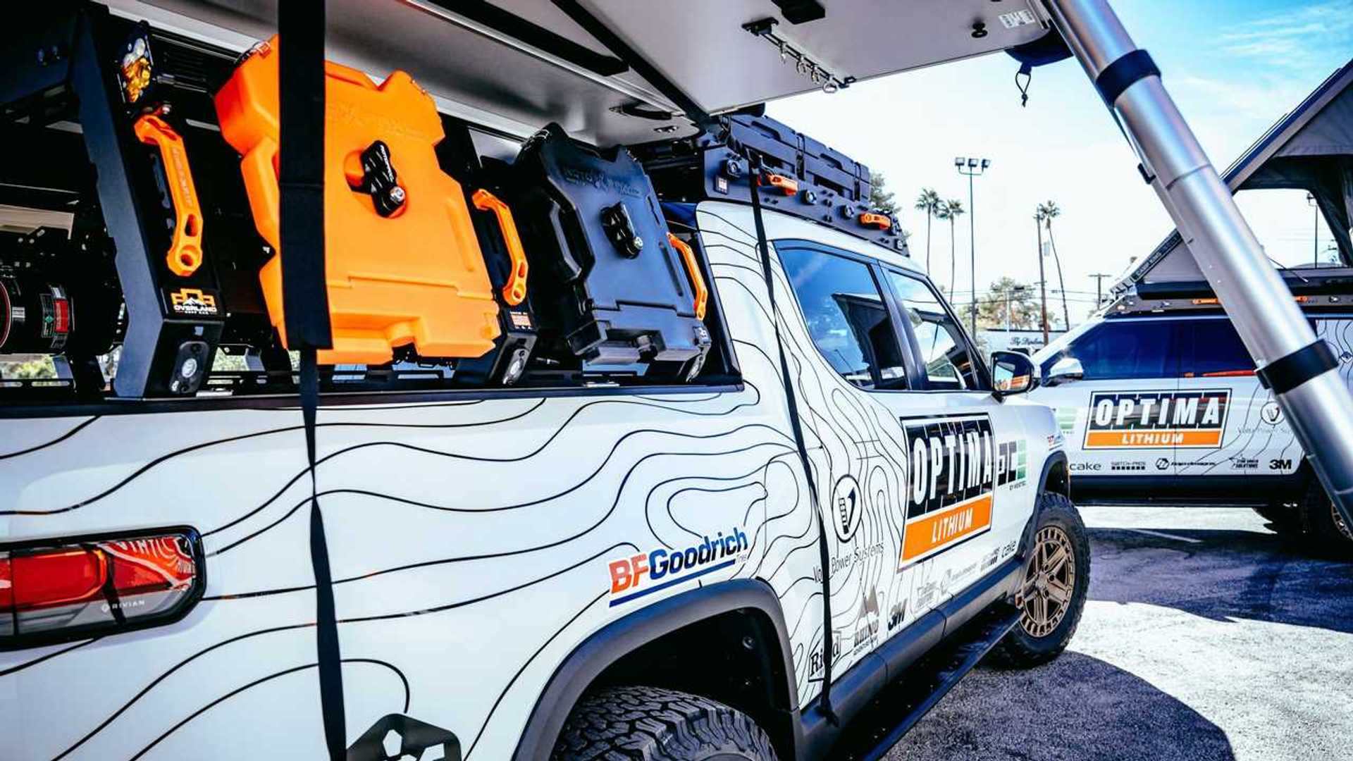 SEMA: Optima Reveals Rivian Overland Builds Capable Of Recharging In ...
