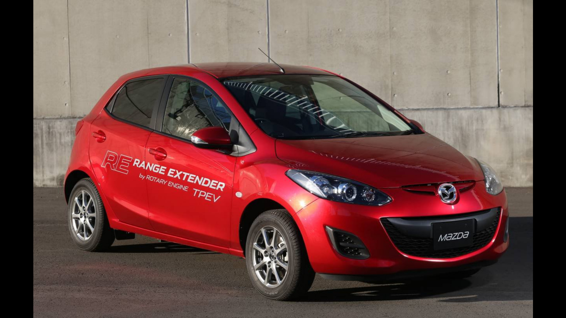 Mazda2 EV Range Extender, elettrica e rotativa