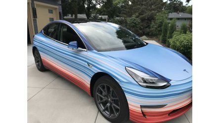 This Star Wars R2-D2 Inspired Tesla Model 3 Is Epic