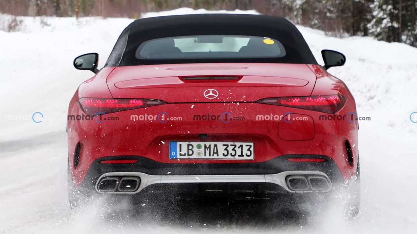 Mercedes-AMG SL 53 PHEV Spied As Second Plug-In Version Of The Roadster
