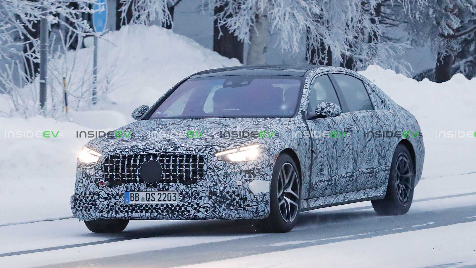 La Mercedes-AMG S 63e surprise en cours d'essai