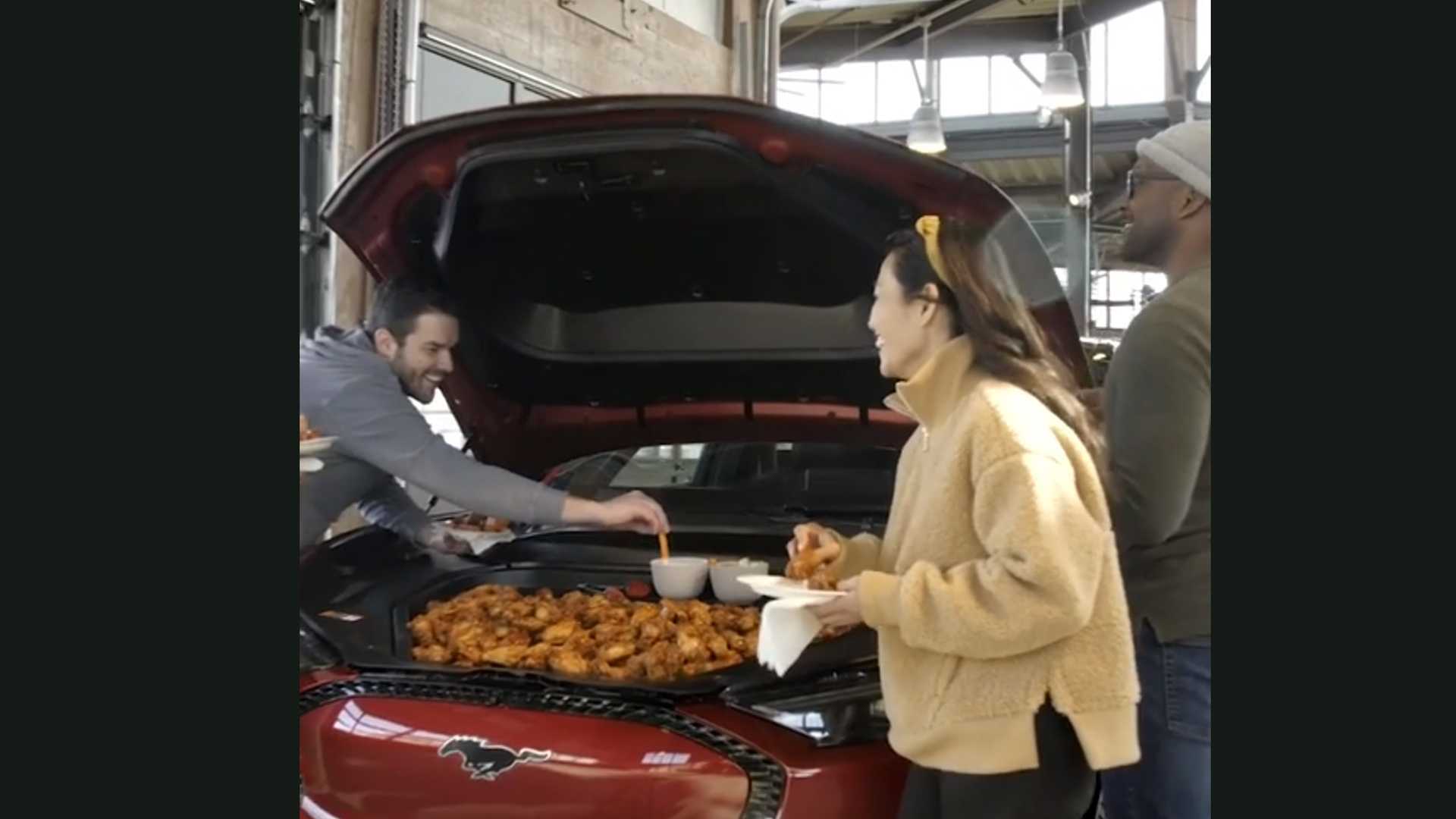 Ford Loses Mind, Fills Mustang Mach-E Frunk With Shrimp