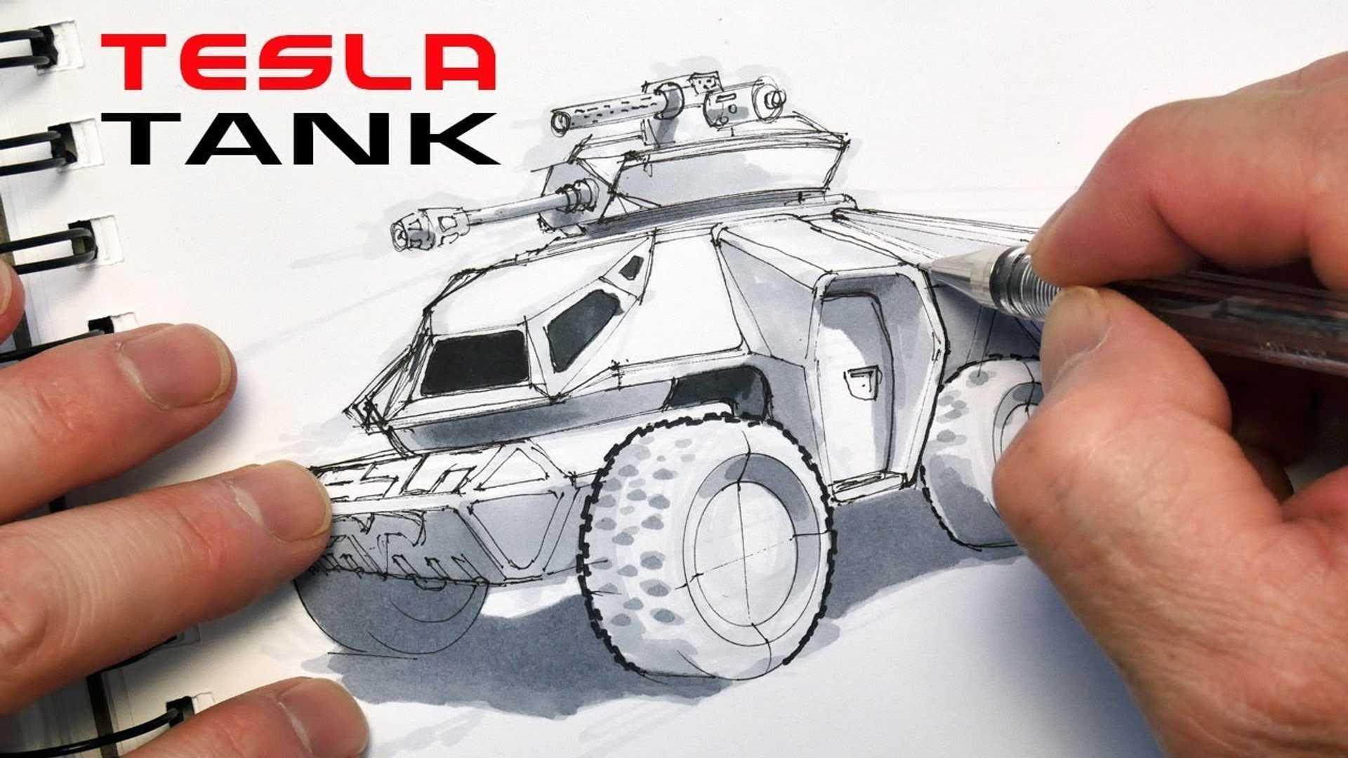 Forget The Tesla Truck: Check Out This Electric Tesla Tank