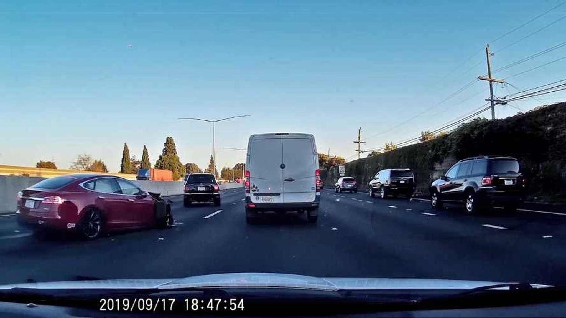 What Caused This Accident Involving Two Tesla Model S? Video