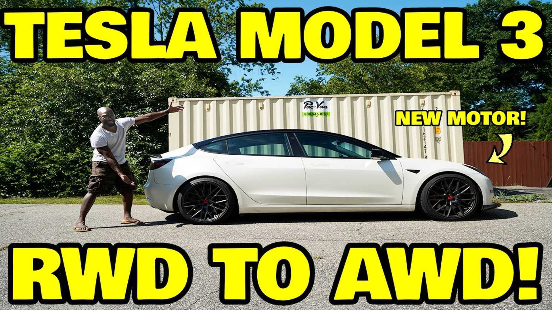 Here Are The Steps Required To Turn A Tesla Model 3 RWD Into AWD
