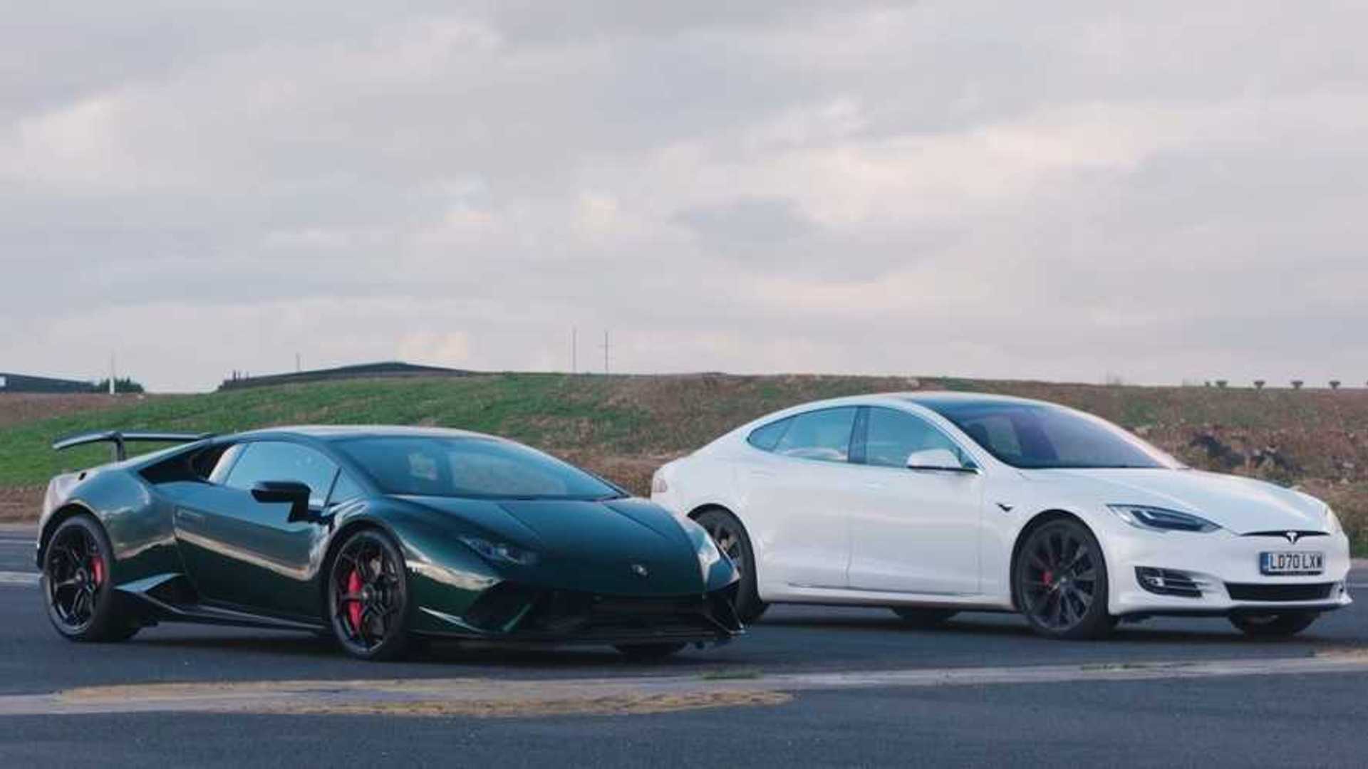 Tesla Model S sfida Lamborghini Huracan Performante: il video
