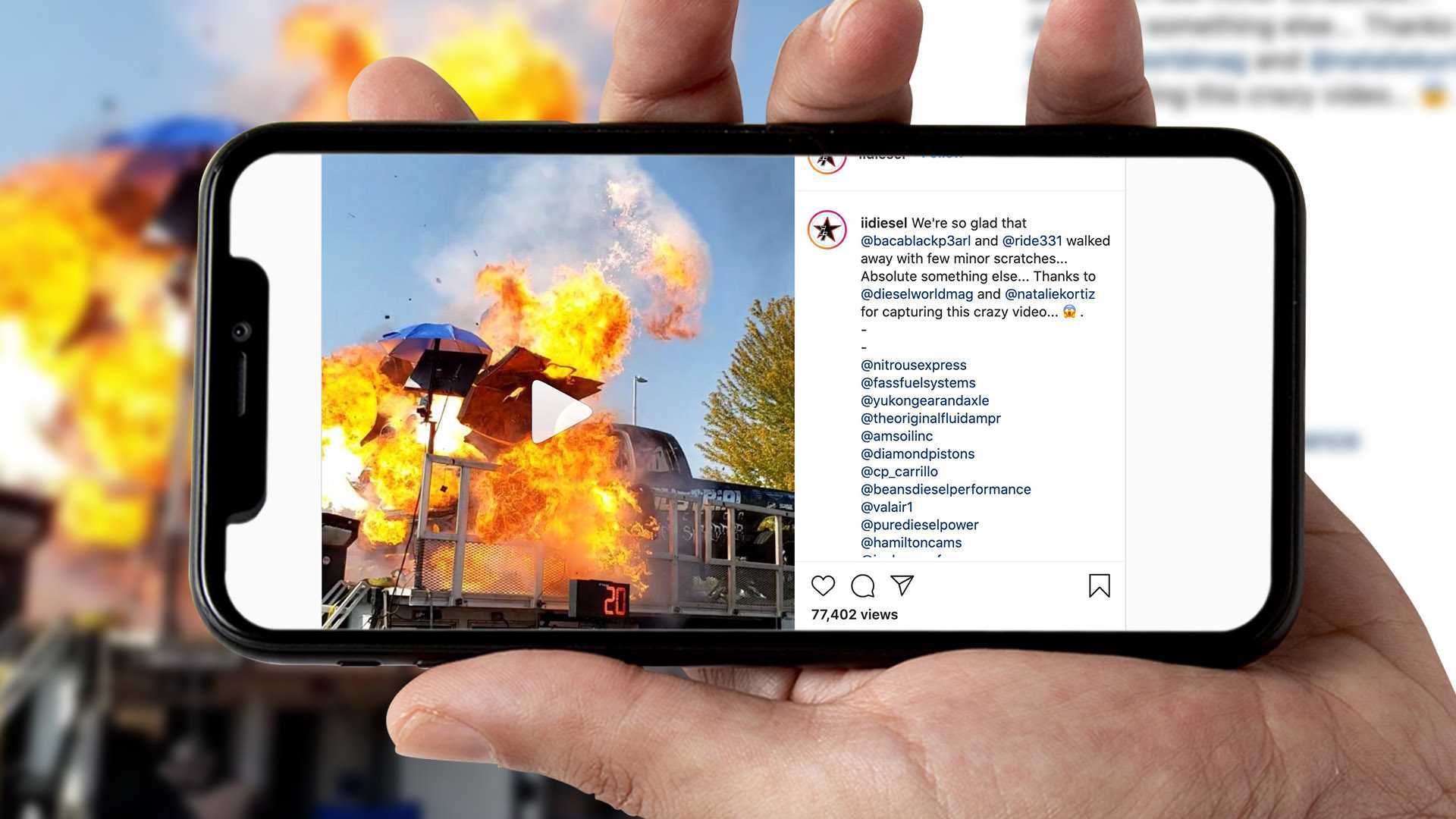 L'explosion d'un moteur diesel de près de 3000 ch