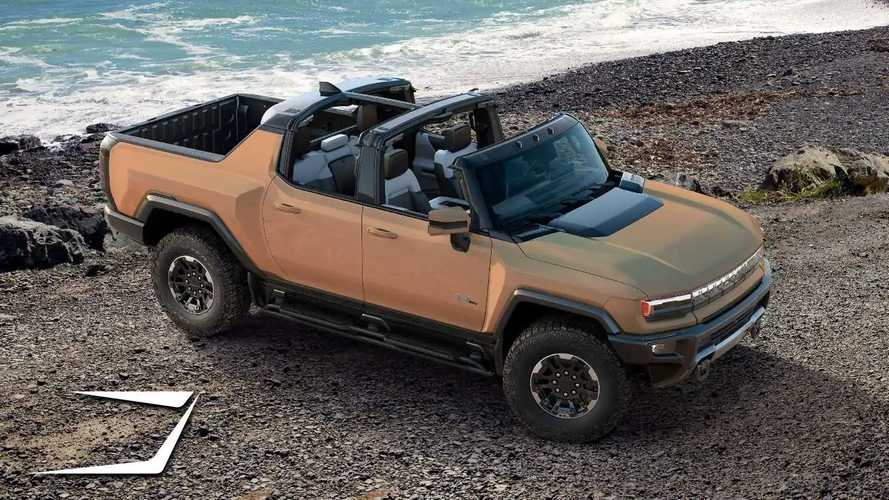 GMC Hummer Electric Pickup Truck Rendered In New Colors