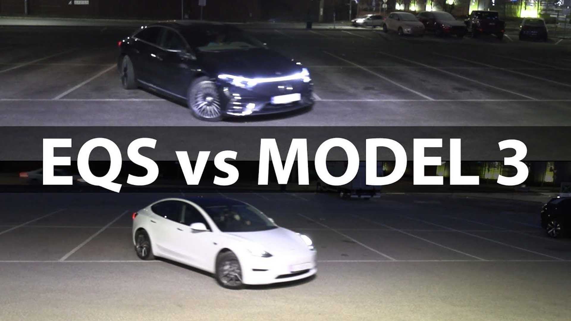 See Mercedes-Benz EQS Beat Tesla Model 3 In Turning Circle Test